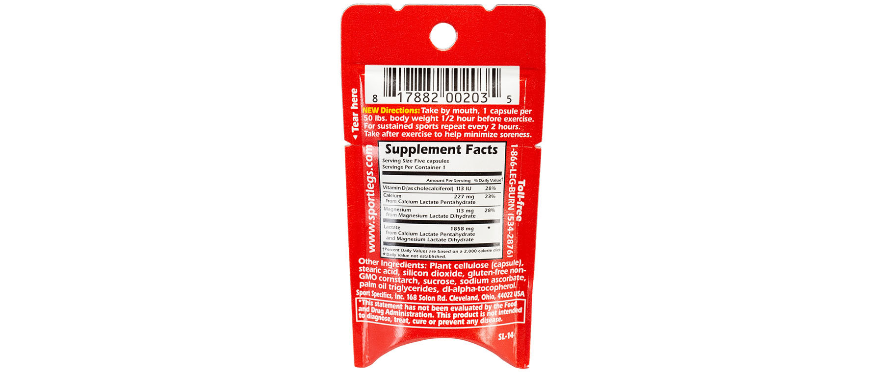 SportLegs Nutritional Supplement Single Dose Packet Excel Sports | Shop ...